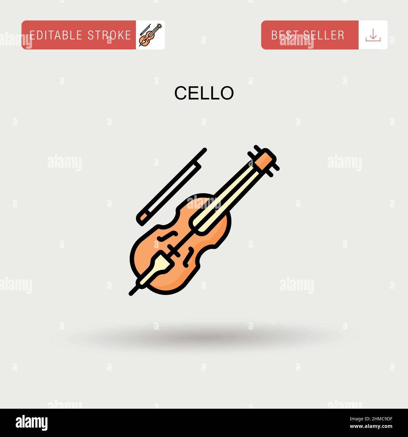 Cello Simple vector icon Stock Vector Image & Art - Alamy