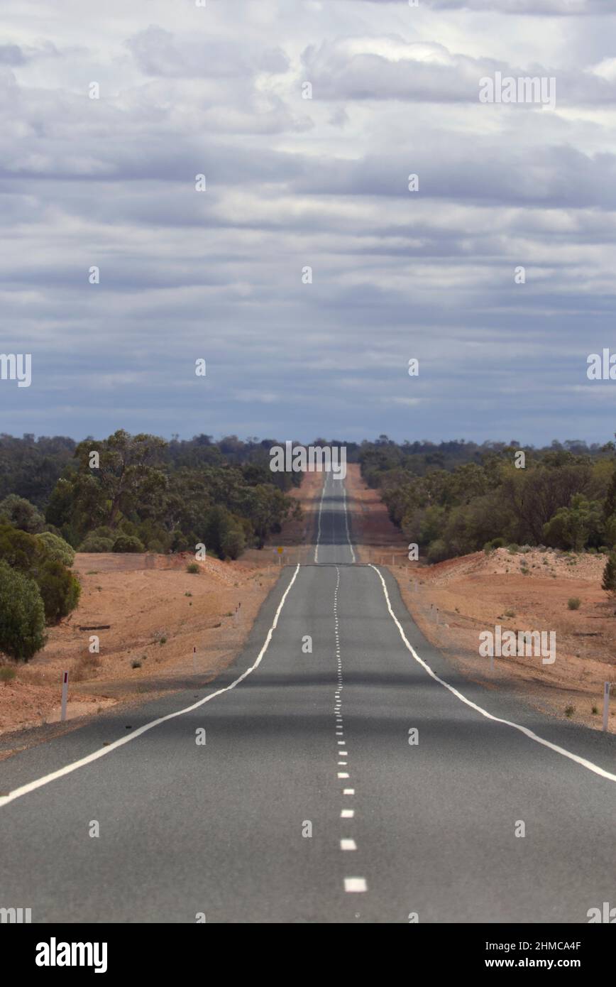 Open sealed road - the Kidman Highway heading into Cobar New South ...