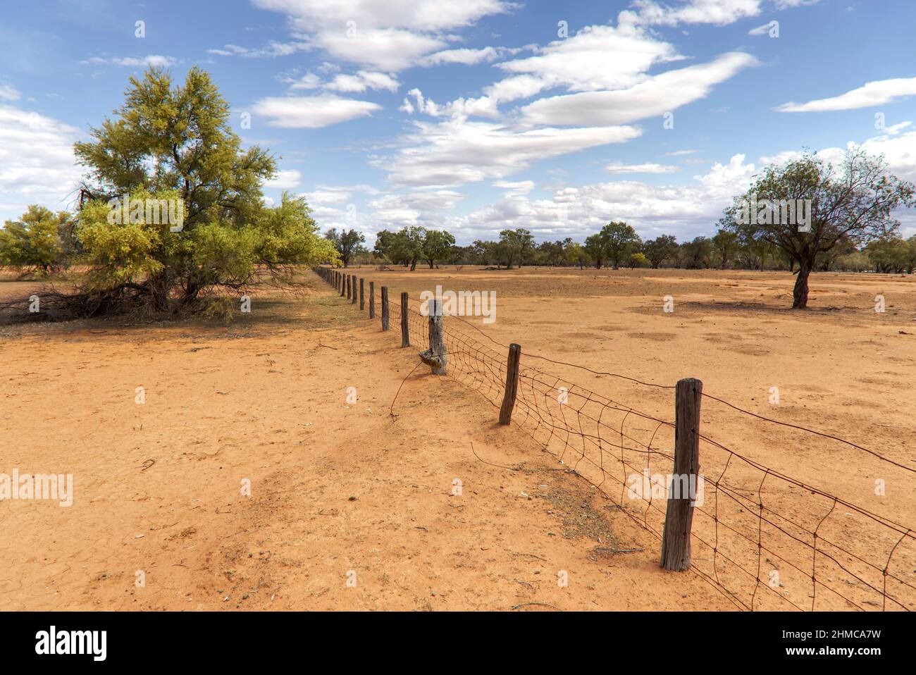 The Darling River in drought times as it passes through Gundabooka ...