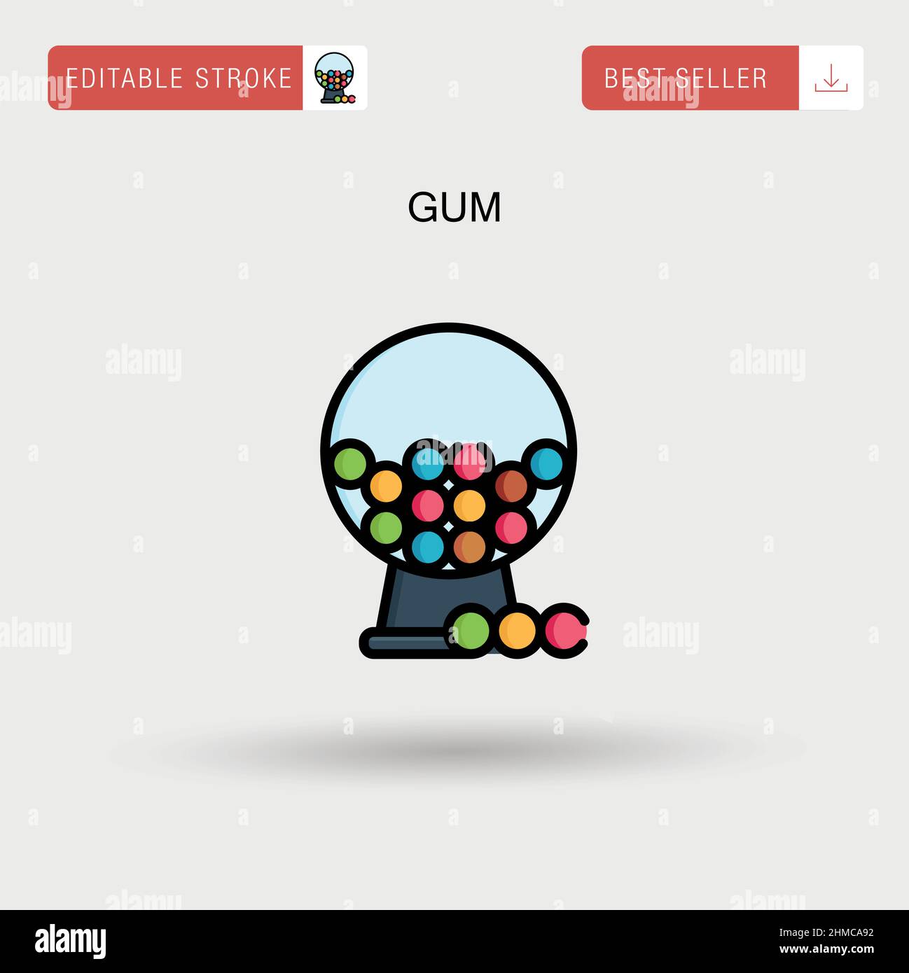 Gum Simple vector icon Stock Vector Image & Art - Alamy