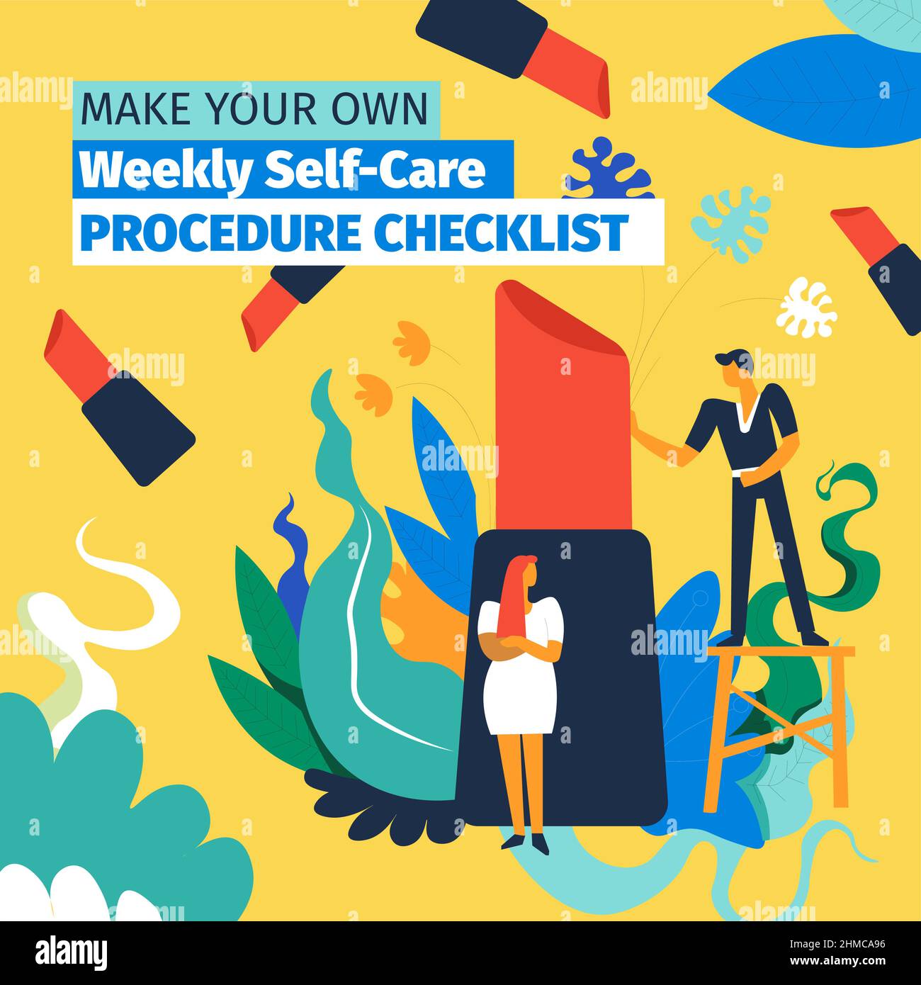 Beauty and makeup, make your own weekly self care procedure checklist ...