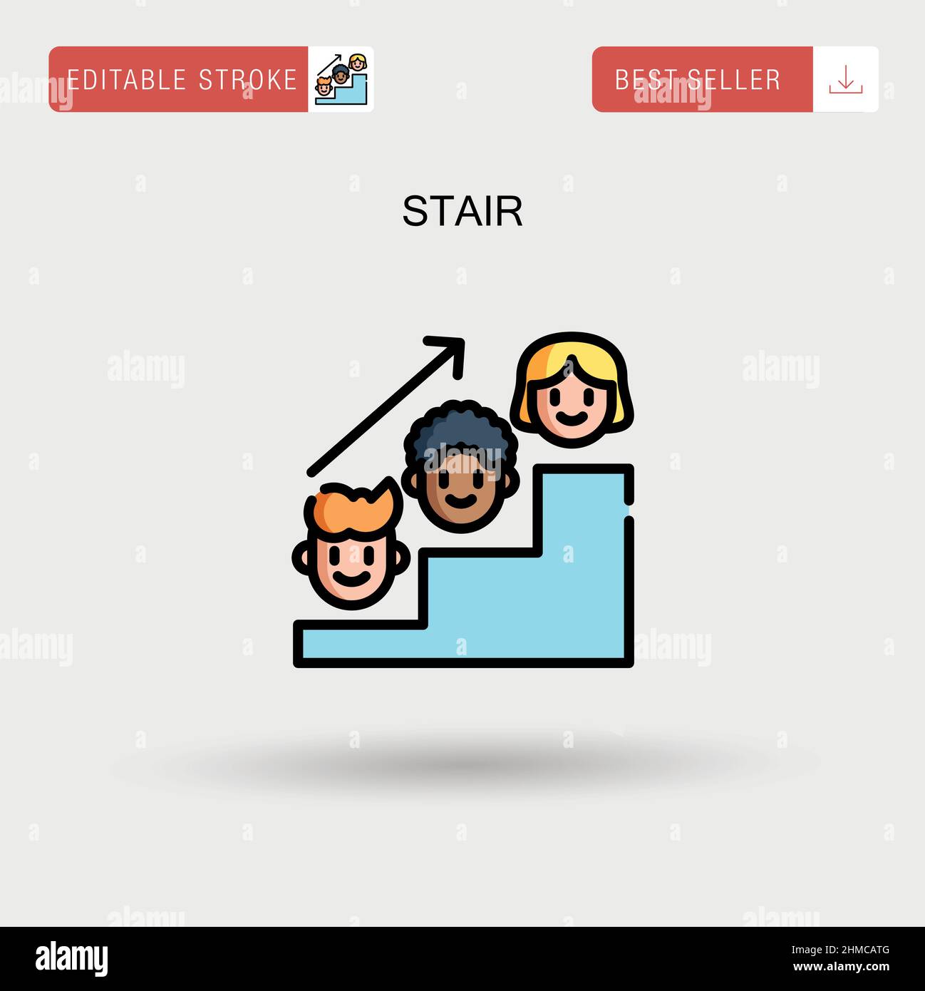 Stair Simple vector icon Stock Vector Image & Art - Alamy
