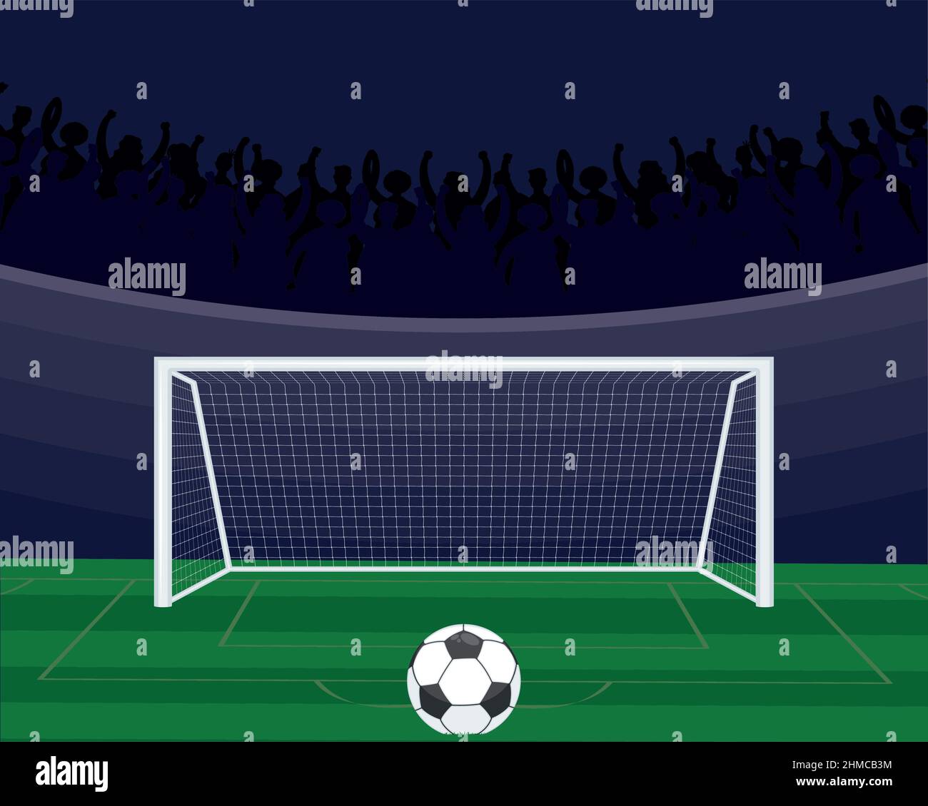 soccer penalty kick scene poster Stock Vector Image & Art - Alamy