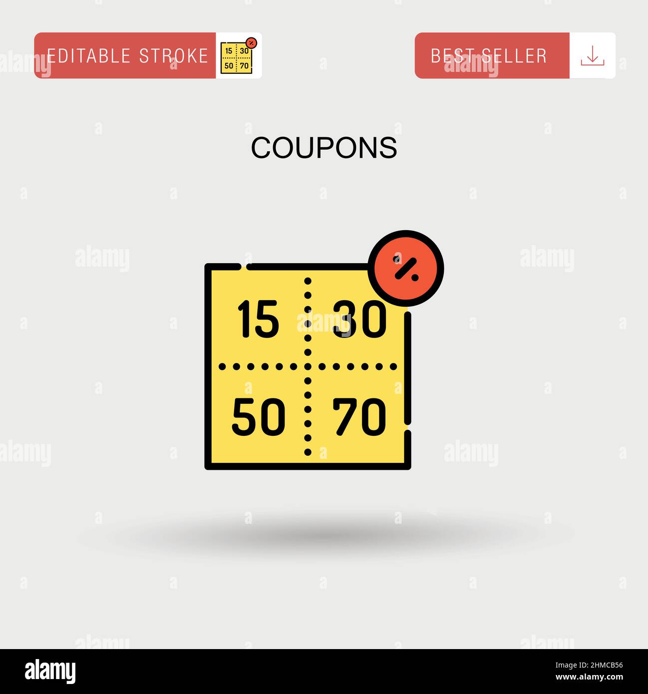 Coupons Simple vector icon Stock Vector Image & Art - Alamy
