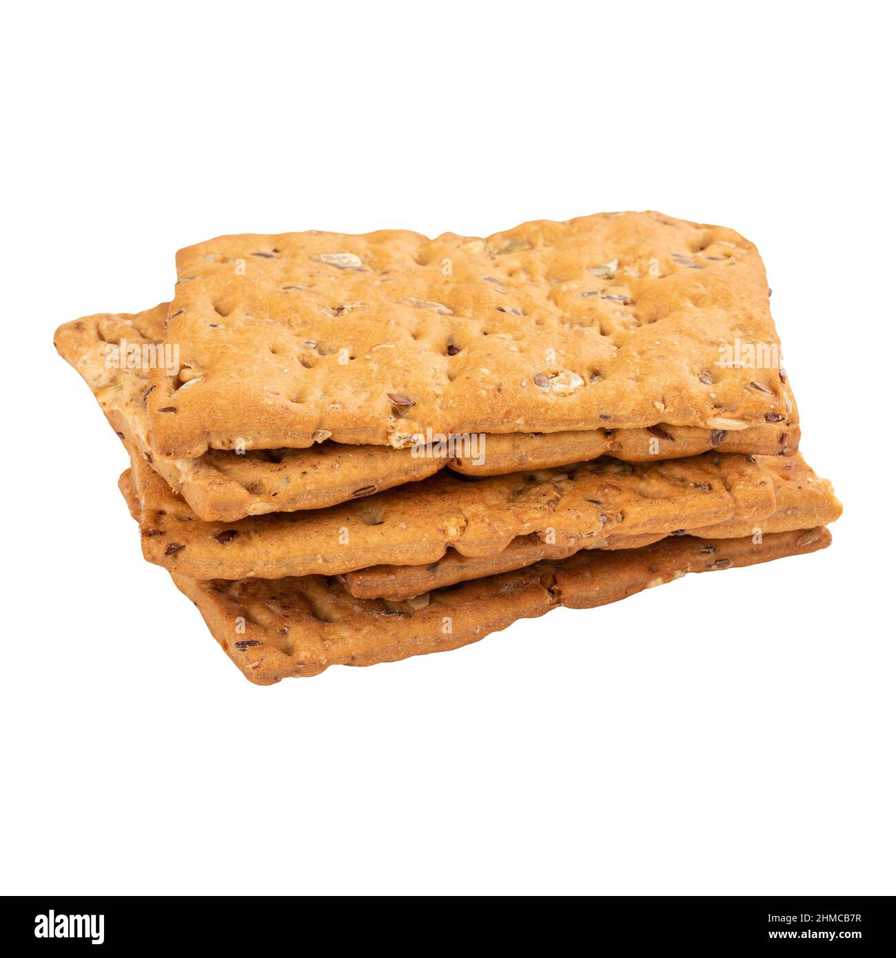 Isolated fresh baked flat multigrain bread Stock Photo - Alamy