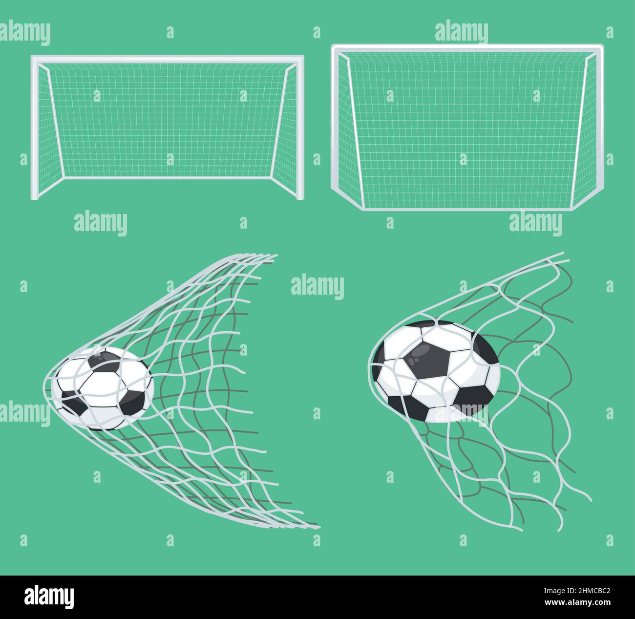 Soccer goals Stock Vector Images - Alamy