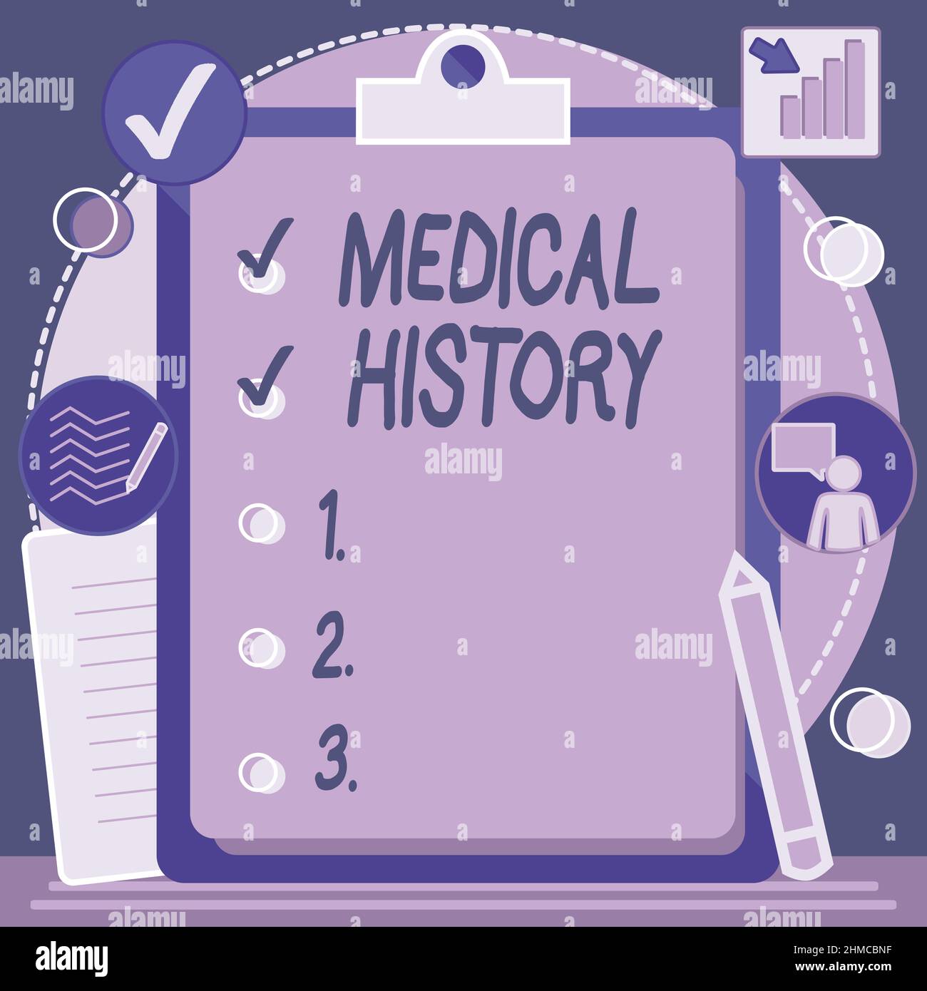 Sign displaying Medical History. Word Written on the past background of ...