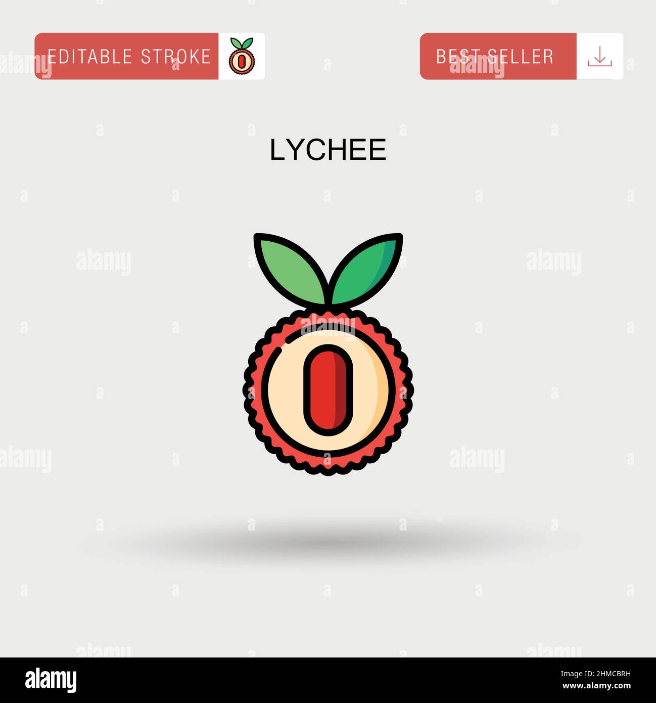 Lychee berry fruit Stock Vector Images - Alamy