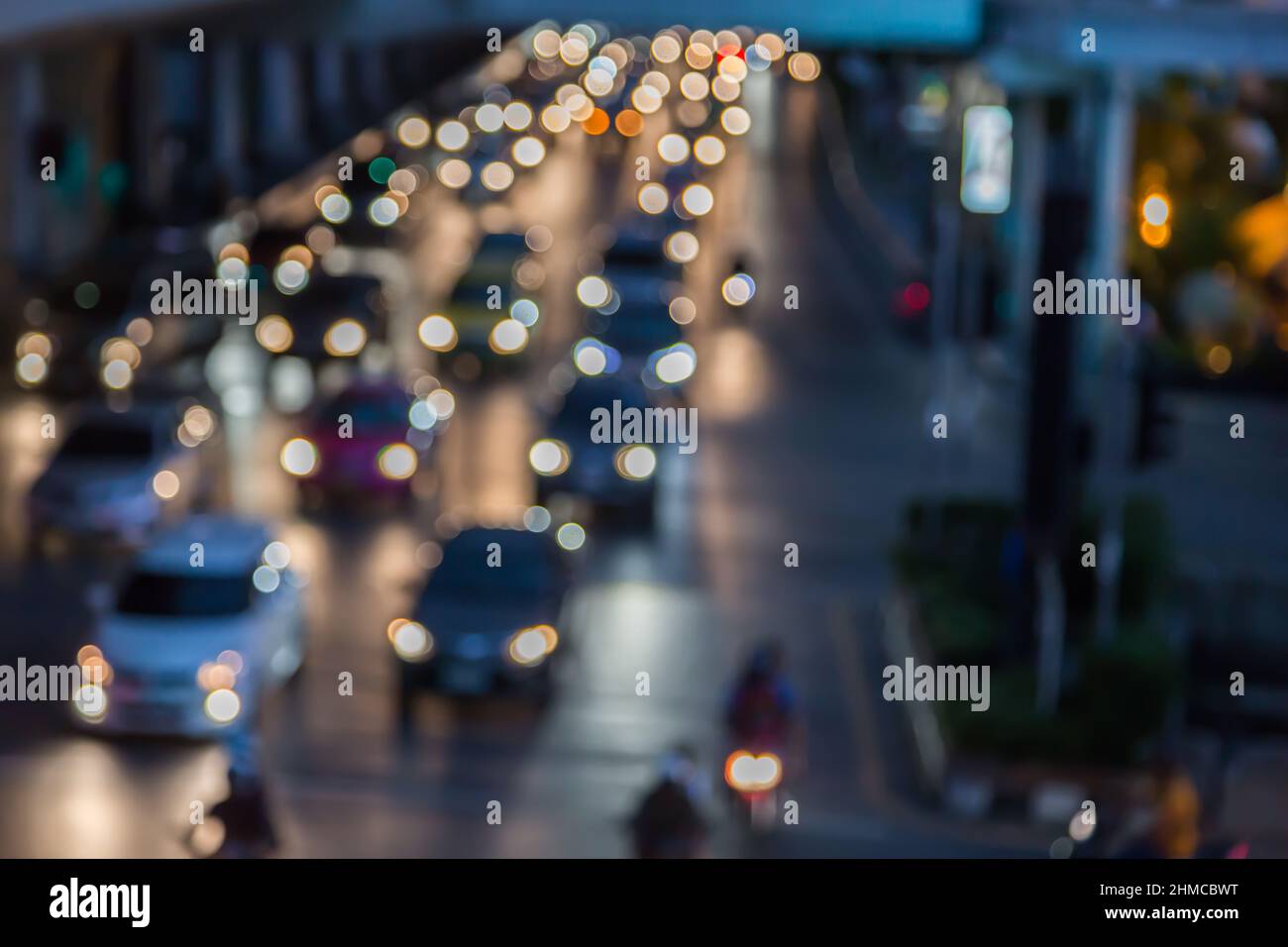 Blur of traffic jam on the city use for background Stock Photo - Alamy