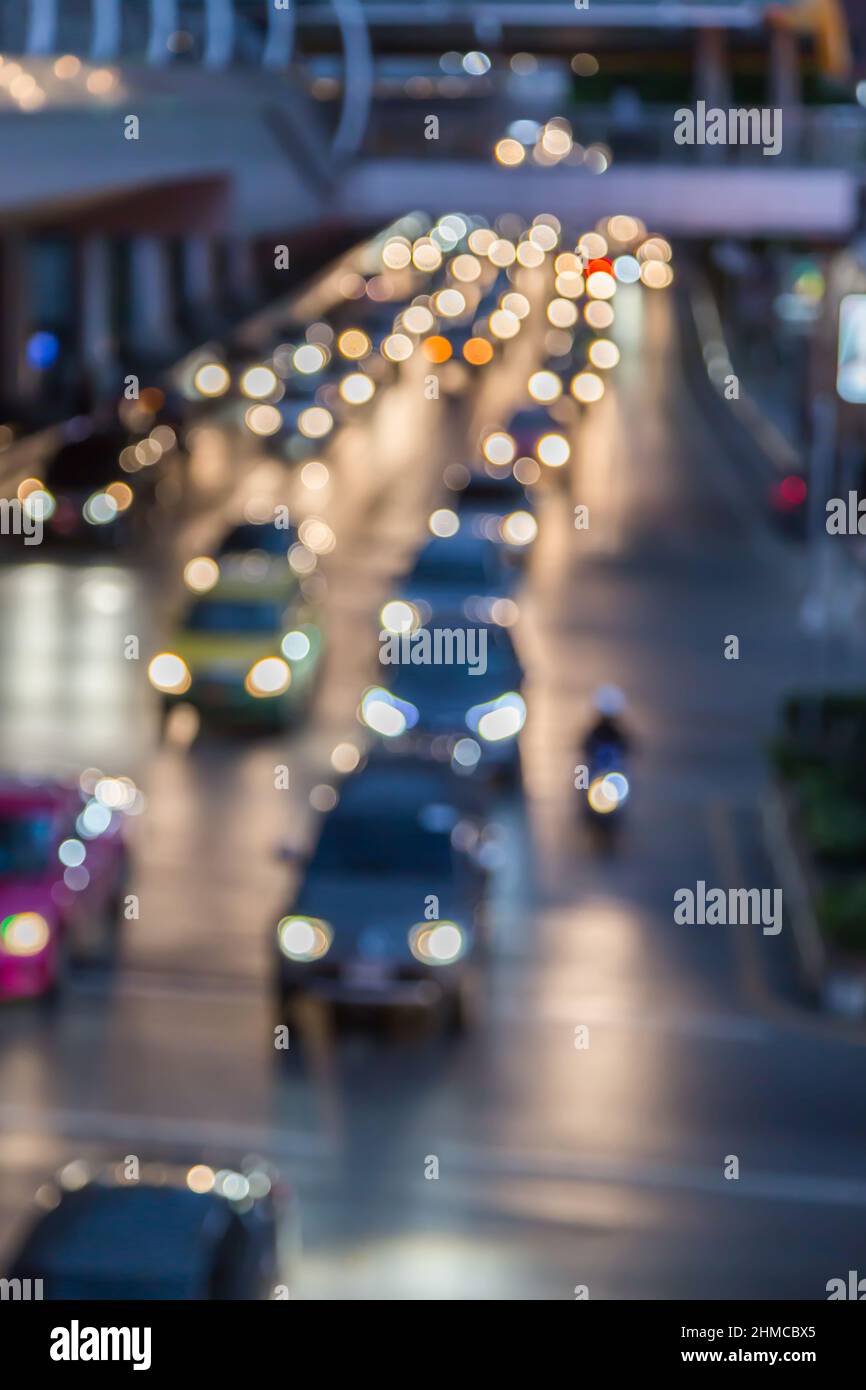 Blur of traffic jam on the city use for background Stock Photo - Alamy