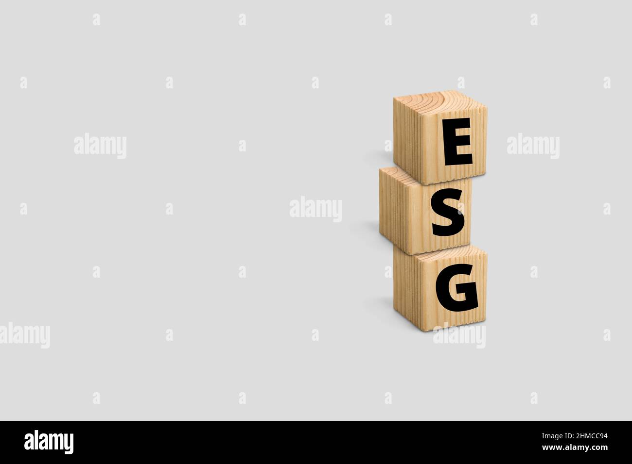 Cubes with "ESG" letters (Environmental, Social, and Governance Stock ...