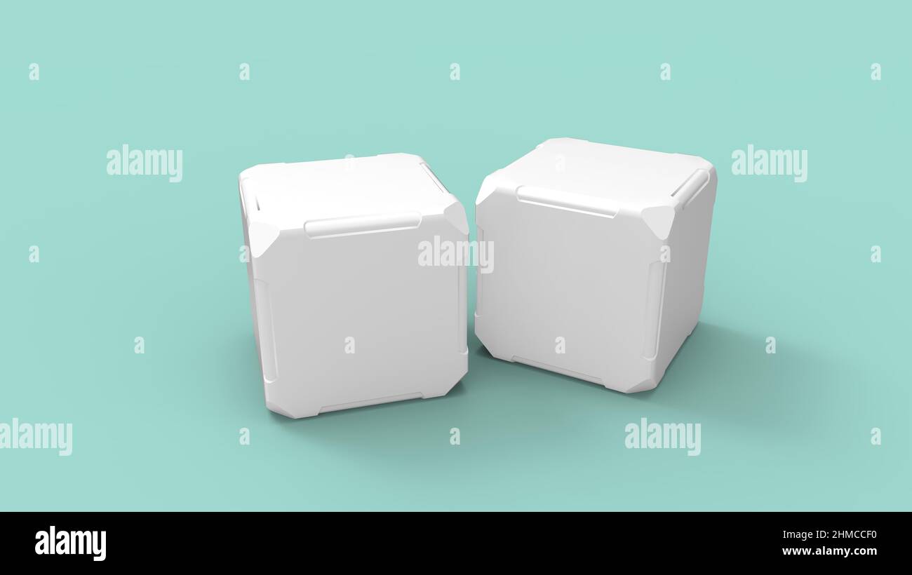 3D rendering of a small loot box pachaging blank empty template ...