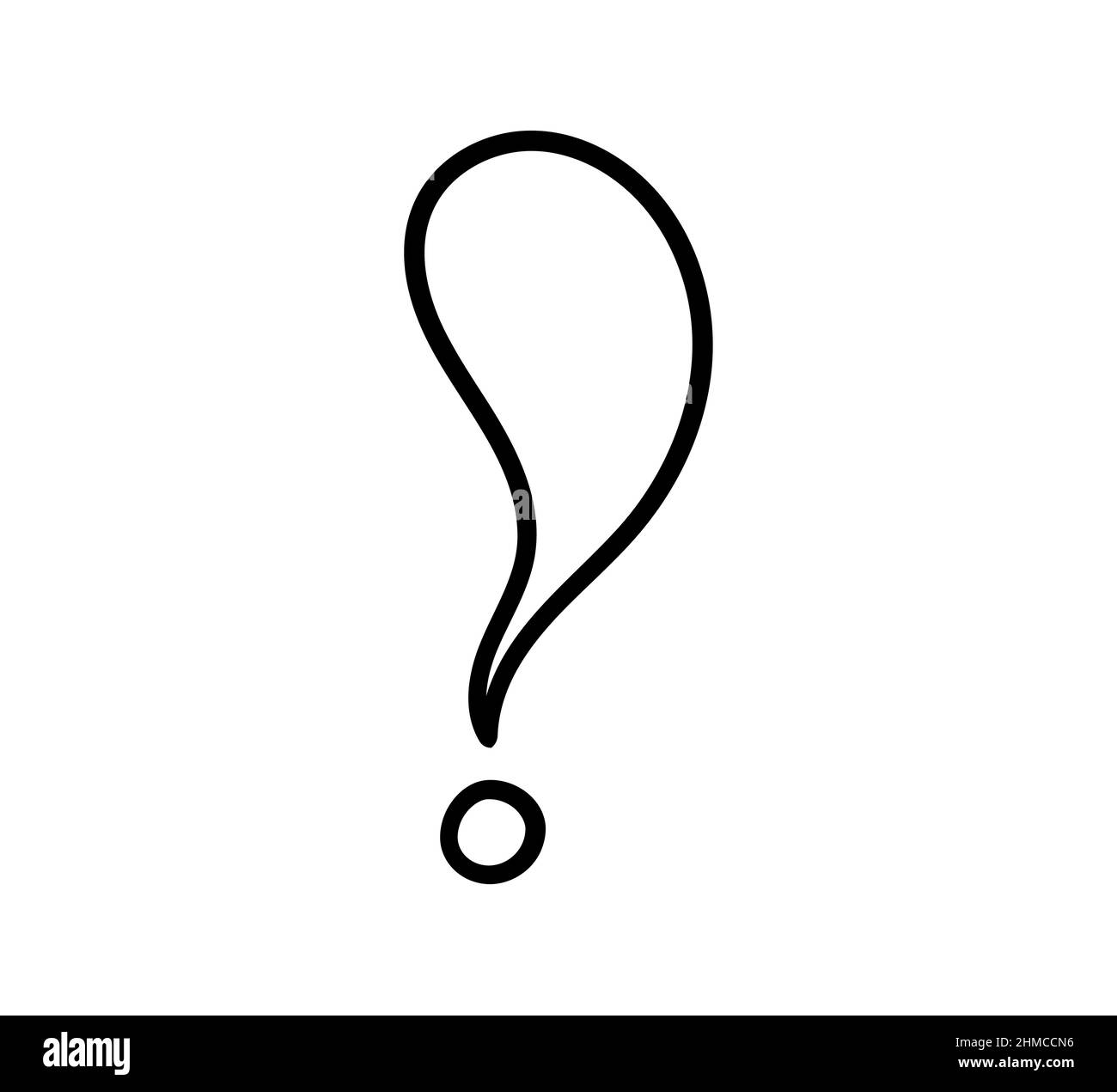 Hand drawn exclamation mark. Hazard warning hand draw symbol. Attention ...