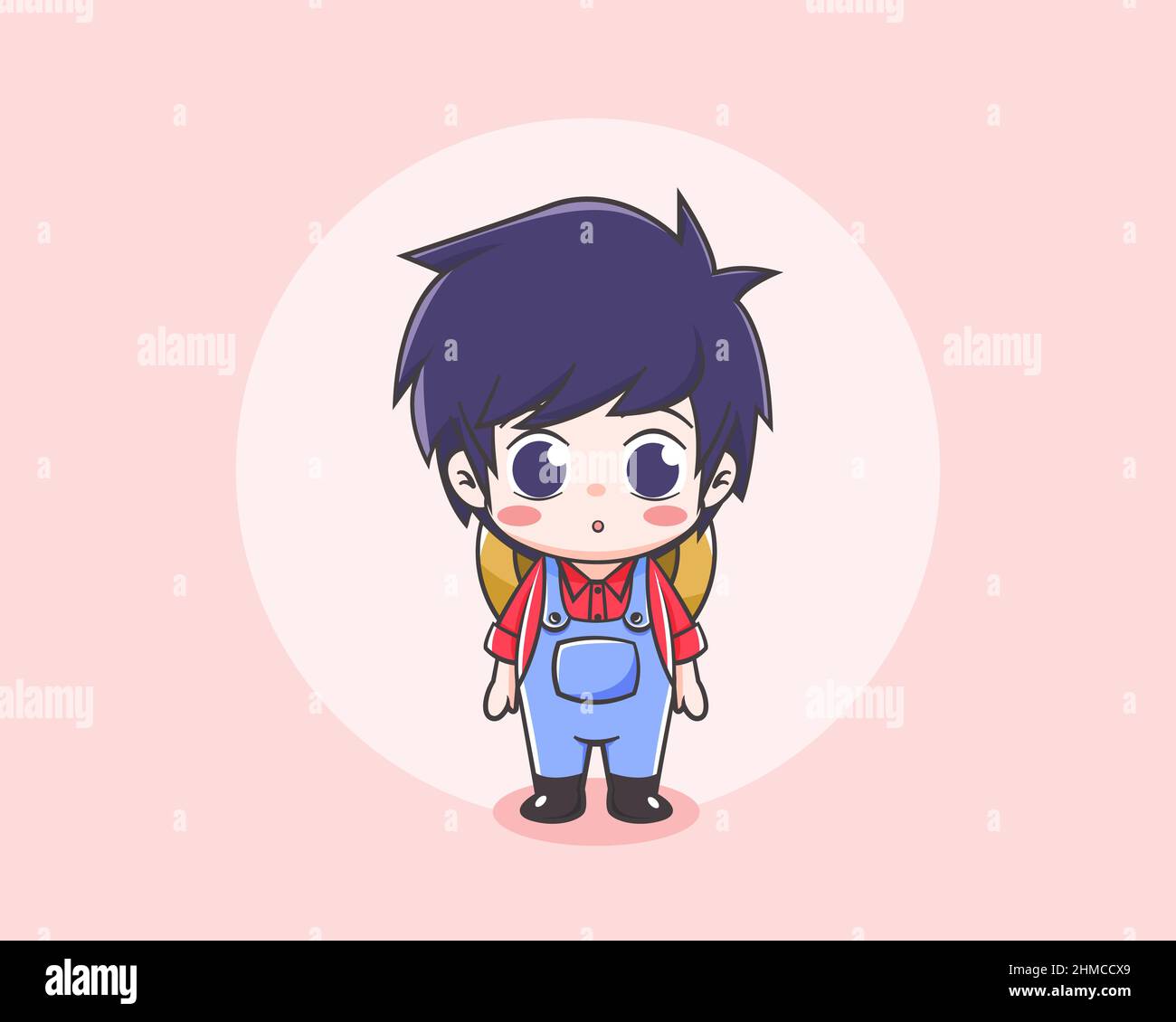 Cute farmer boy cartoon character Stock Vector Image & Art - Alamy