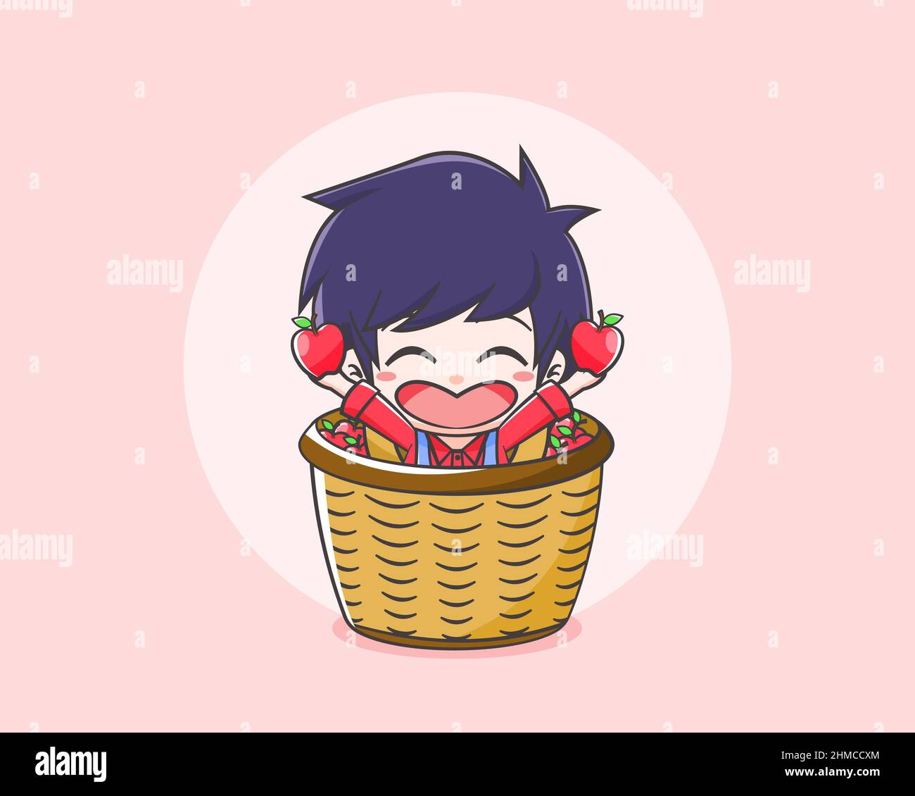 Cute farmer boy cartoon character Stock Vector Image & Art - Alamy