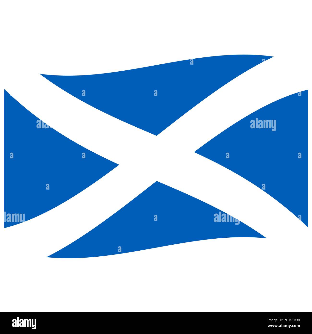 Scotland national silk flag on white background. Scotland waving flag ...