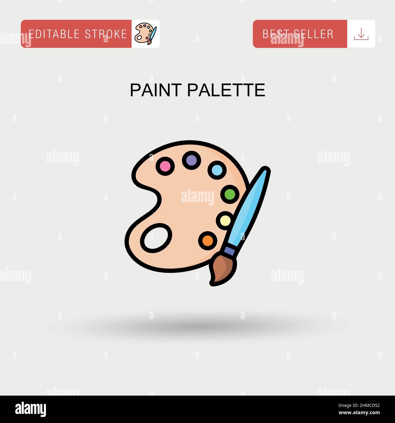 Paint palette Simple vector icon Stock Vector Image & Art - Alamy