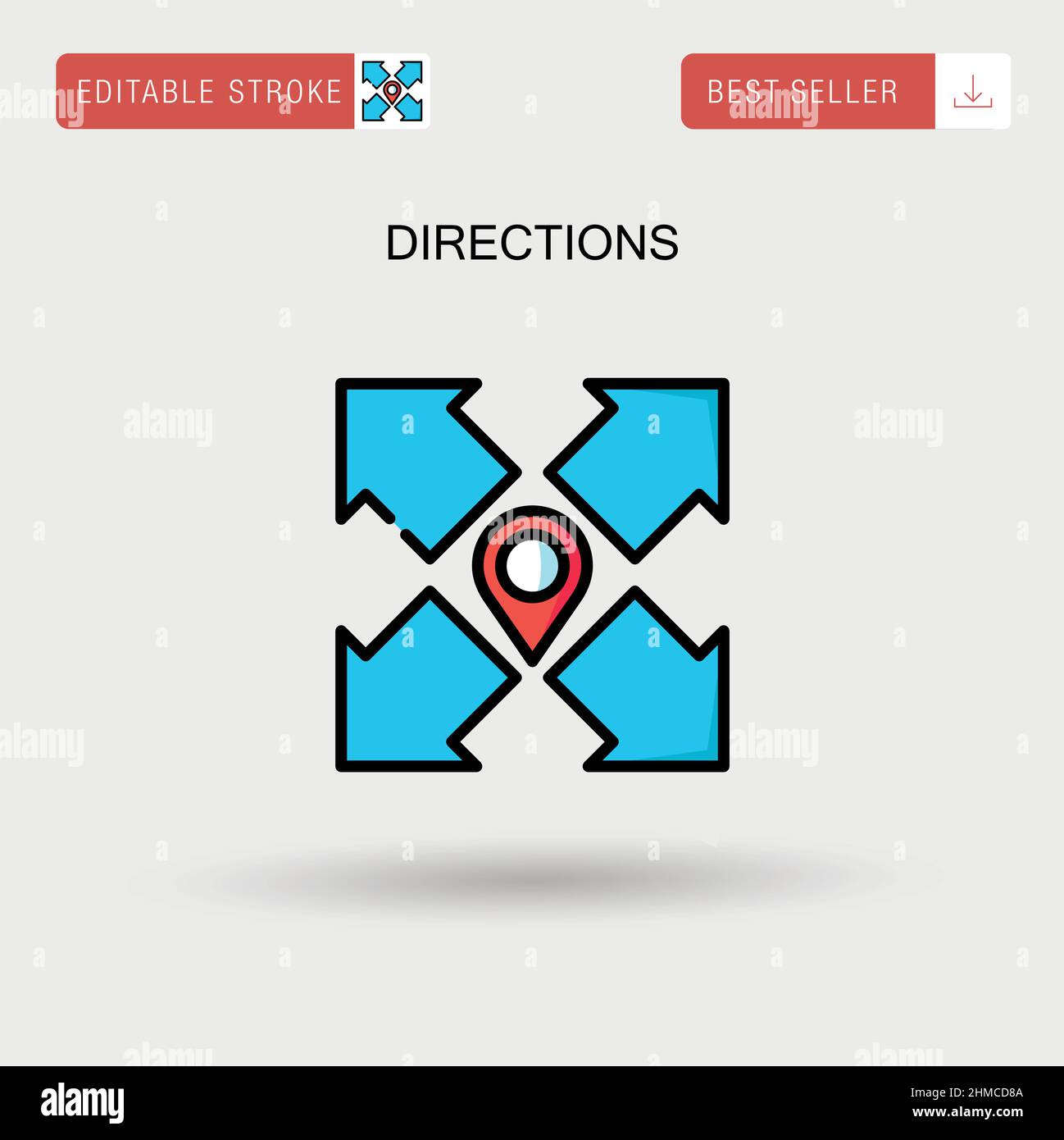 Directions Simple vector icon Stock Vector Image & Art - Alamy