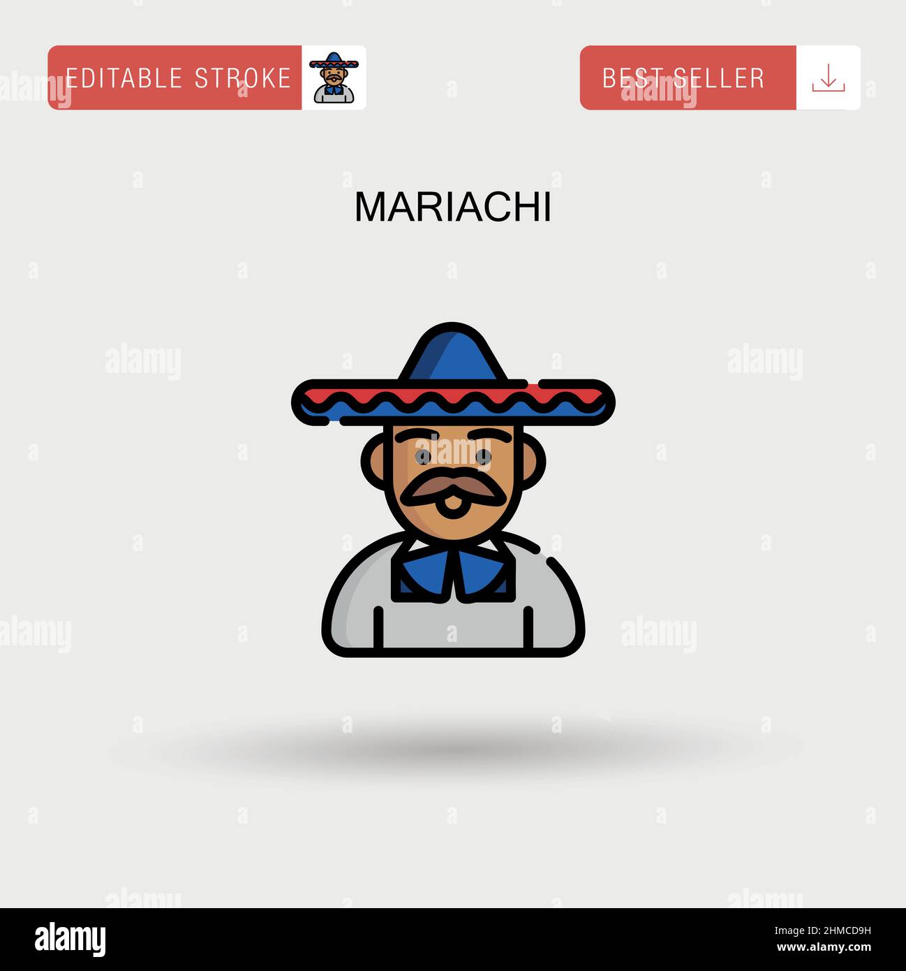 Mexican mariachi costume icon hi-res stock photography and images - Alamy