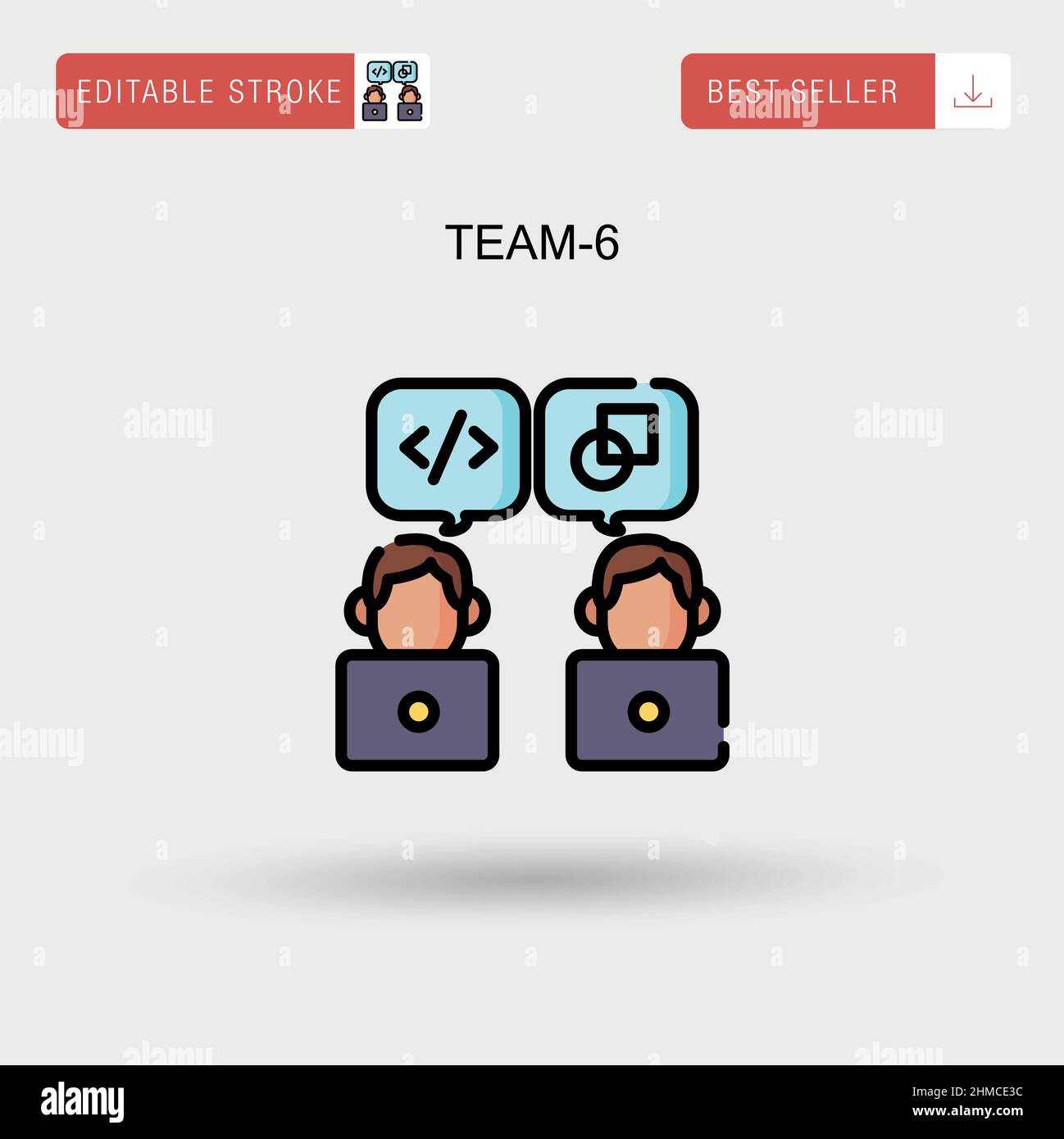 Team-6 Simple vector icon Stock Vector Image & Art - Alamy