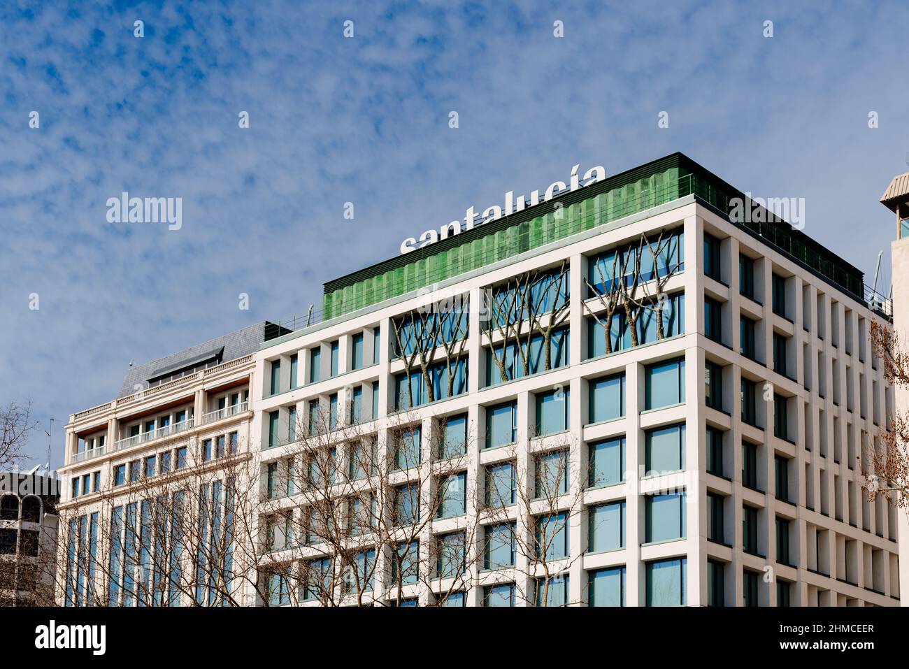 Madrid, Spain - February 5 2022: Santa Lucia Insurance Company ...