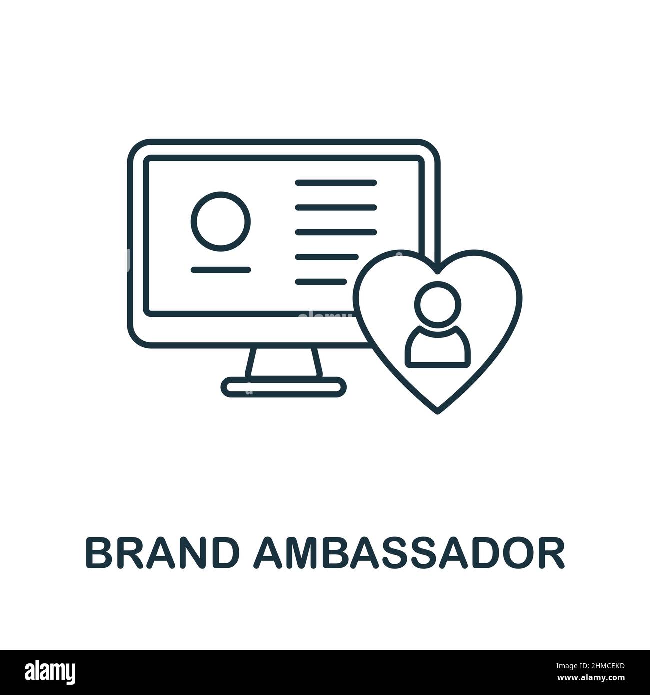 Brand Ambassador icon. Line element from social media marketing ...