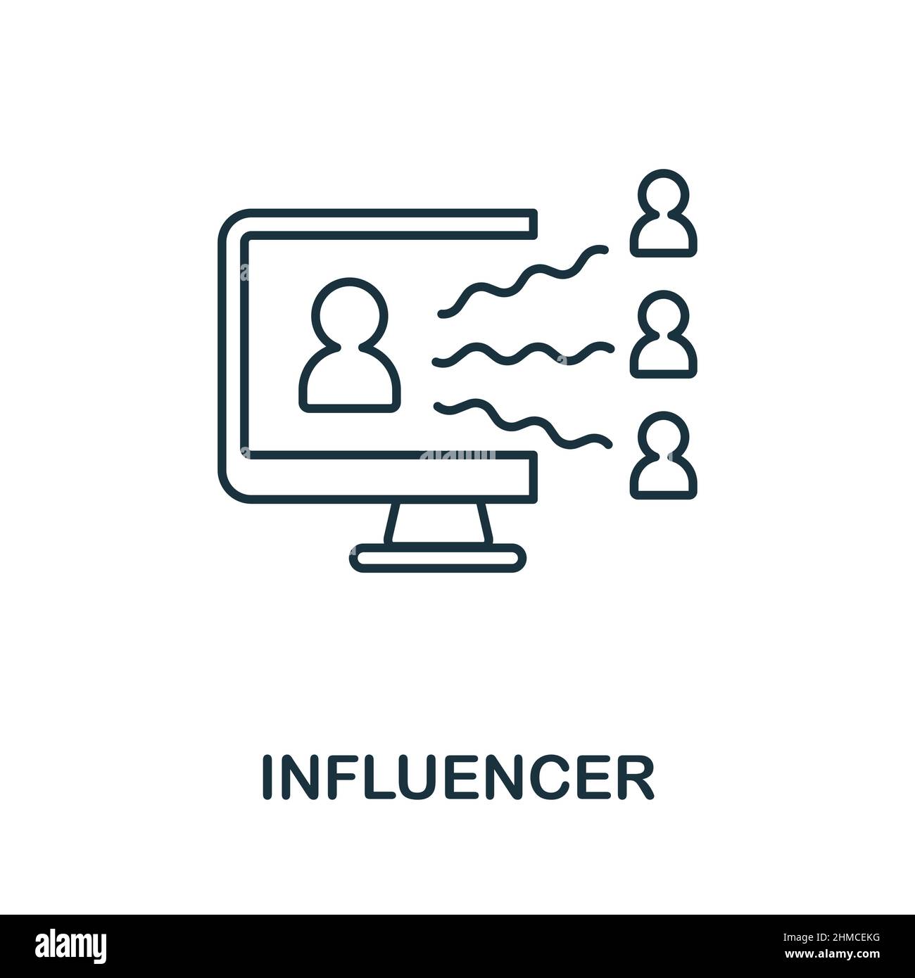 Influencer icon. Line element from social media marketing collection ...