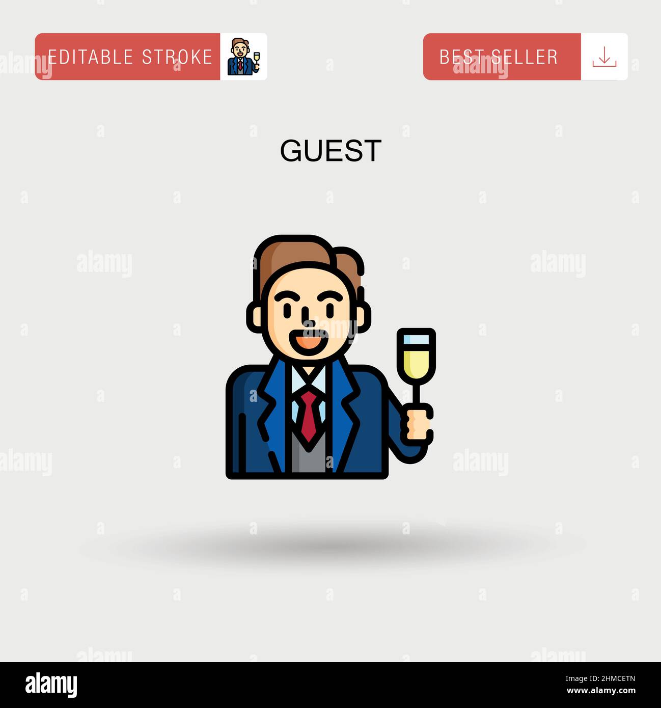 Guest Simple vector icon Stock Vector Image & Art - Alamy