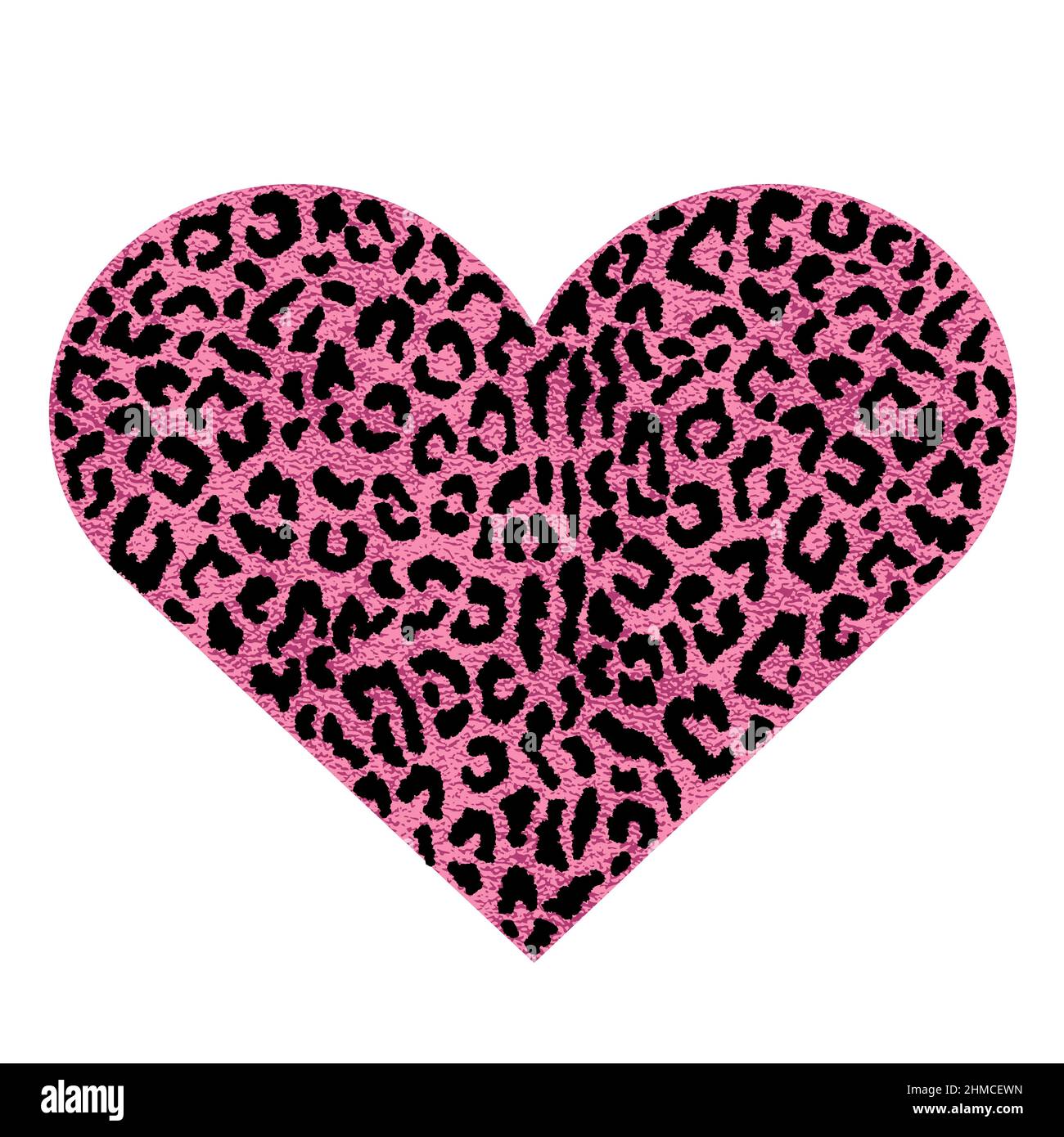 Heart with animal print. Pink metallic vector Stock Vector Image & Art ...