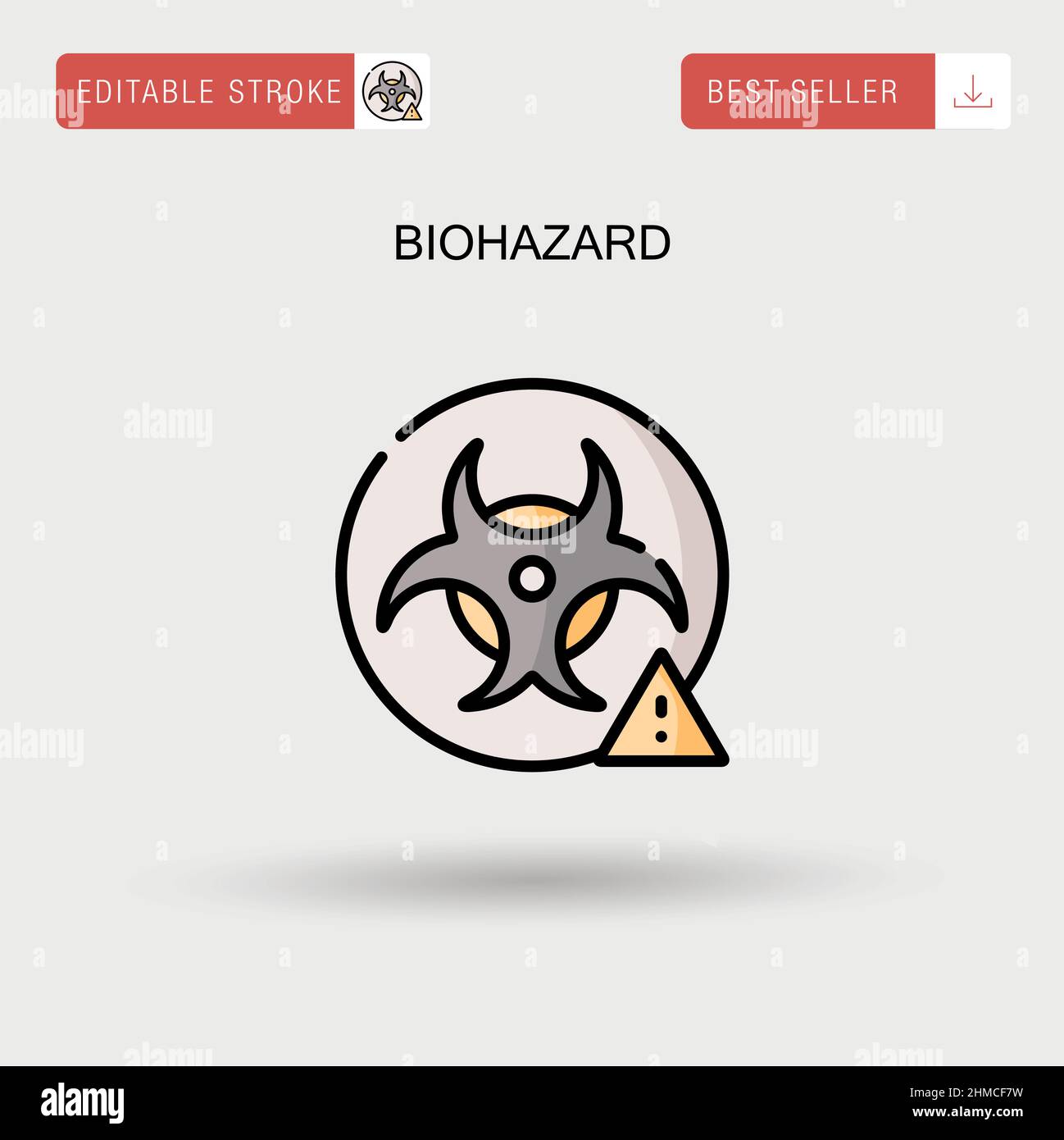Biohazard Simple vector icon Stock Vector Image & Art - Alamy