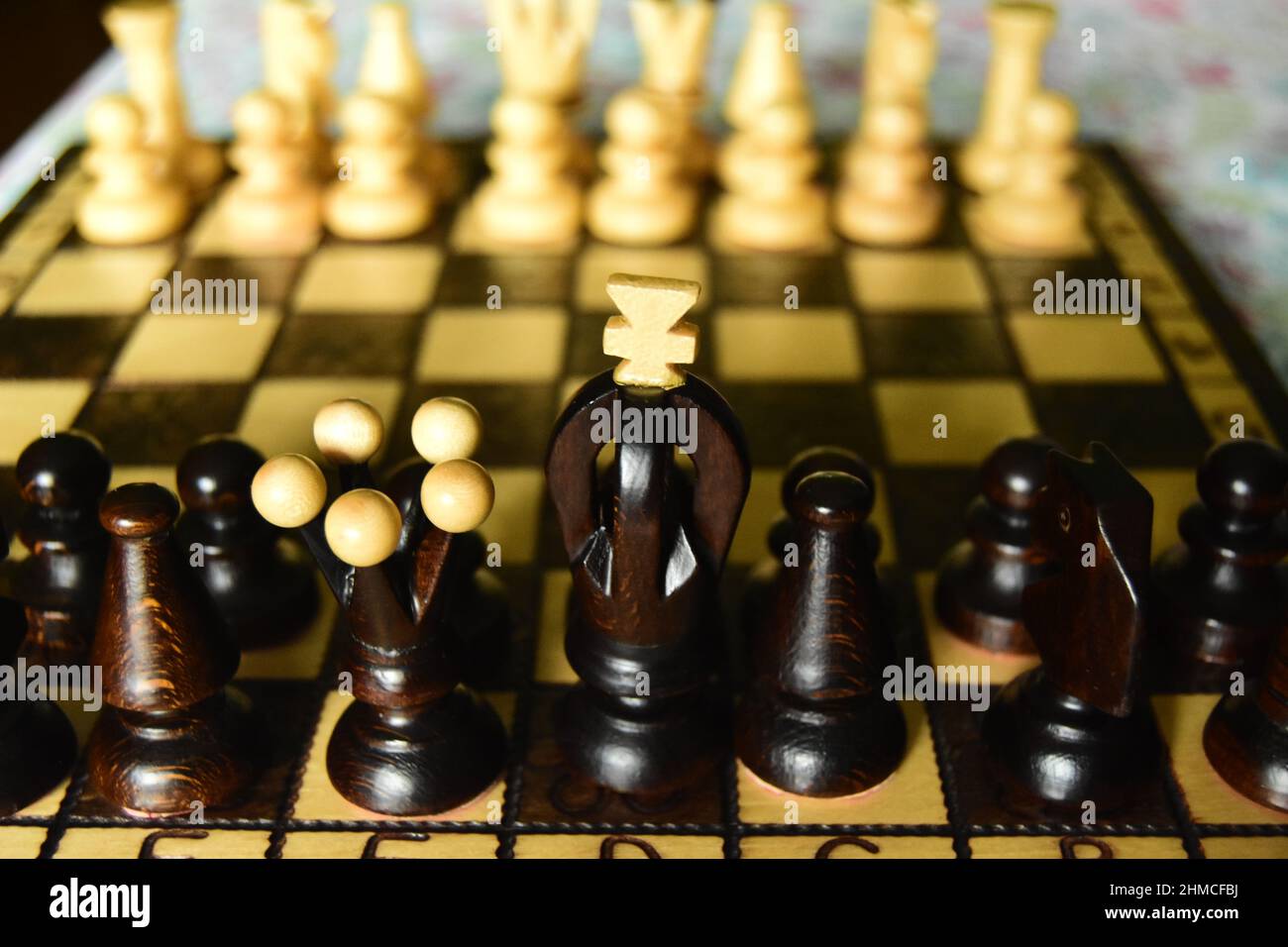 Chess. A game that needs planning. A game with figures, queen, rook ...