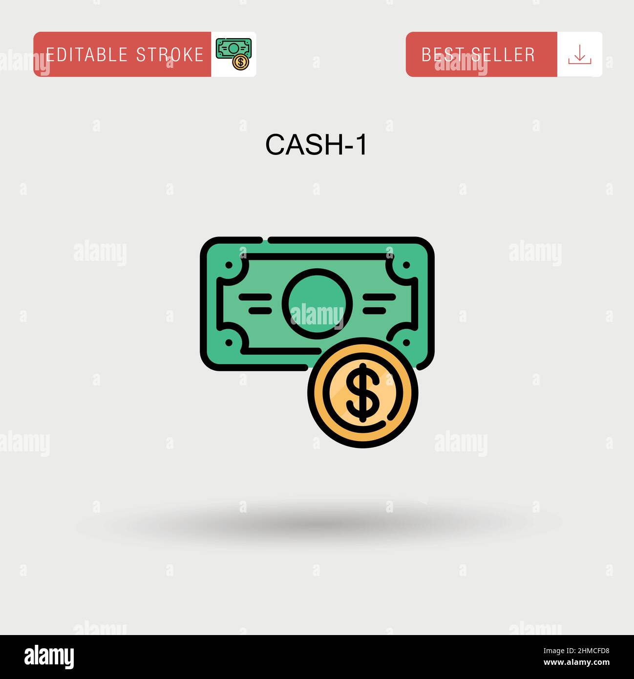 Cash-1 Simple vector icon Stock Vector Image & Art - Alamy