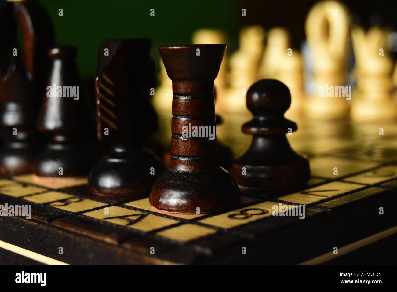Chess. A game that needs planning. A game with figures, queen, rook ...
