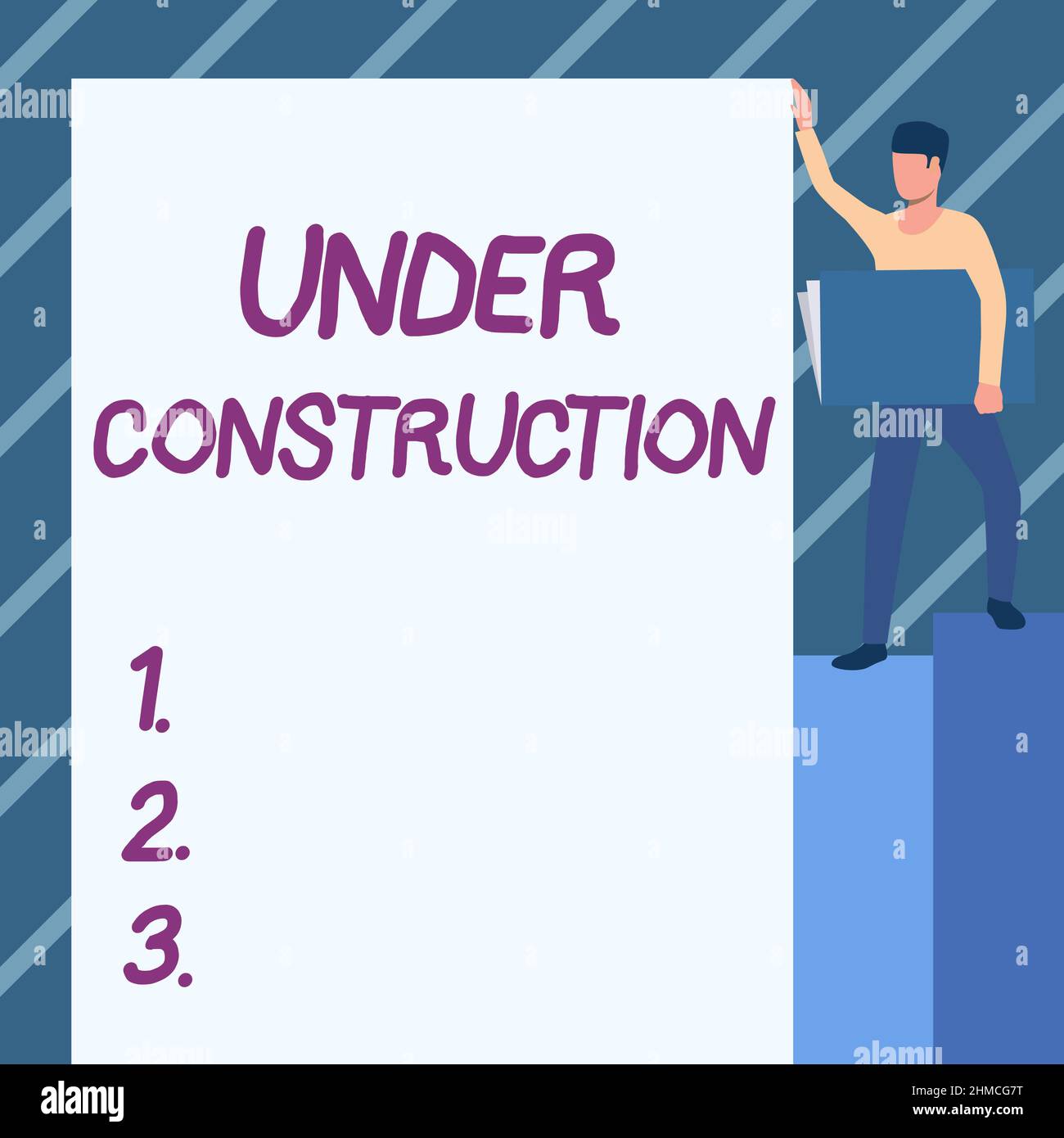 Conceptual display Under Construction. Business overview project that ...