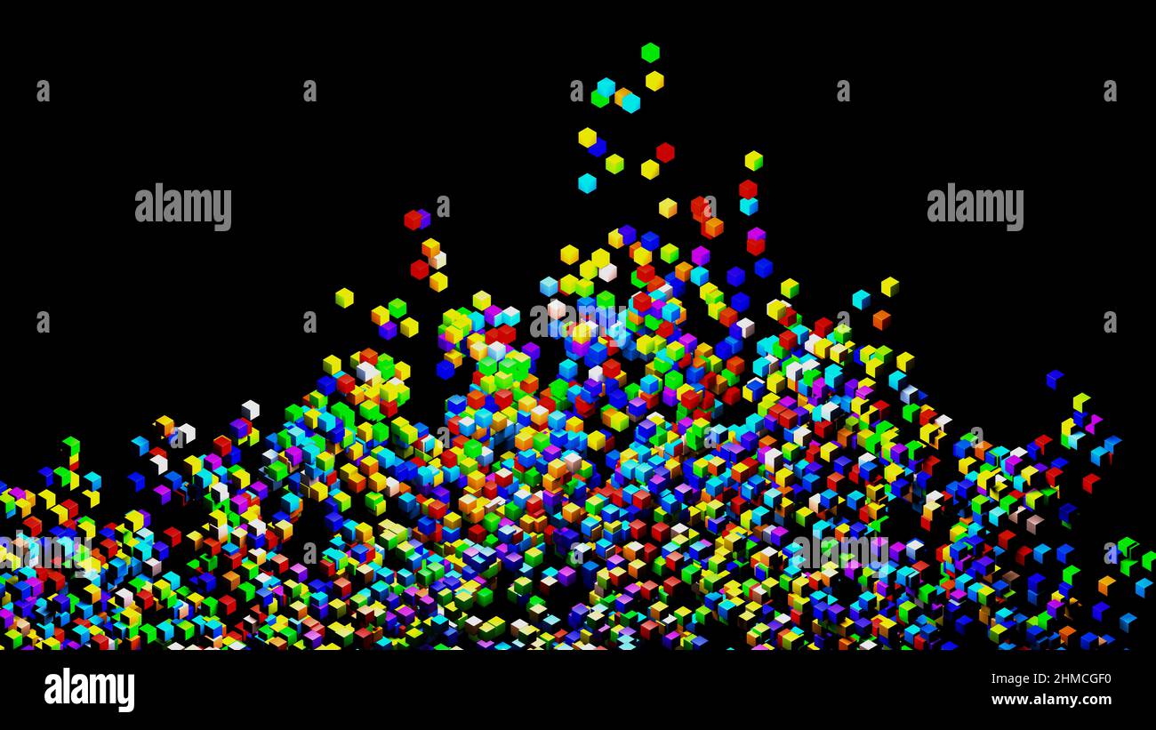 Abstract colored background 3d. Multicolor lines and shapes on an empty ...