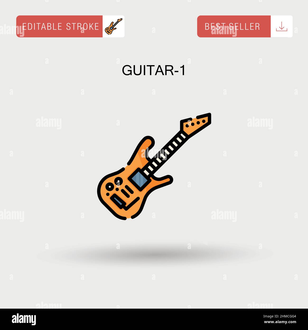 Guitar Symbol Hand Drawn High Resolution Stock Photography and Images ...