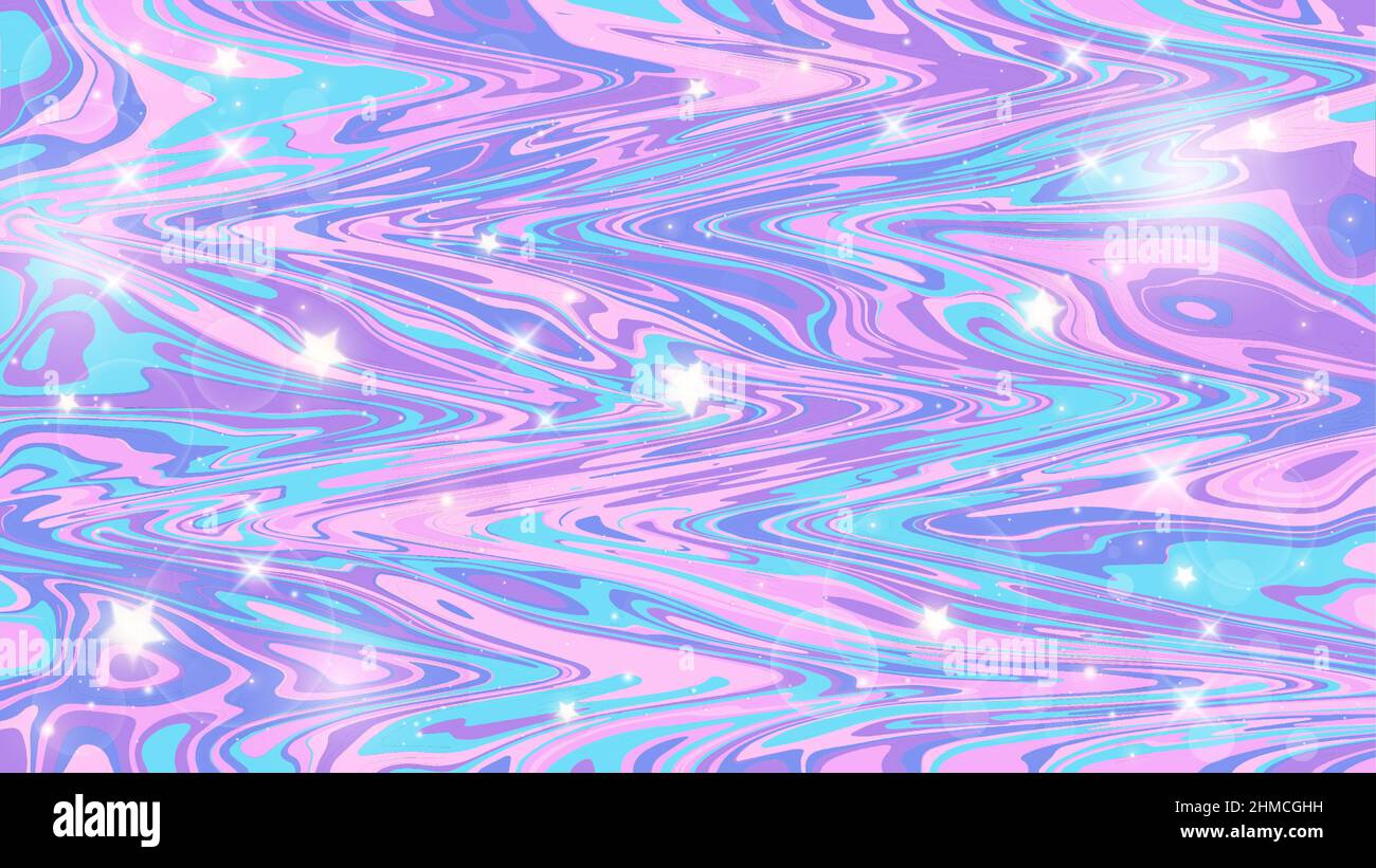 Marble unicorn abstract background. Liquid blue and pink watercolor ...