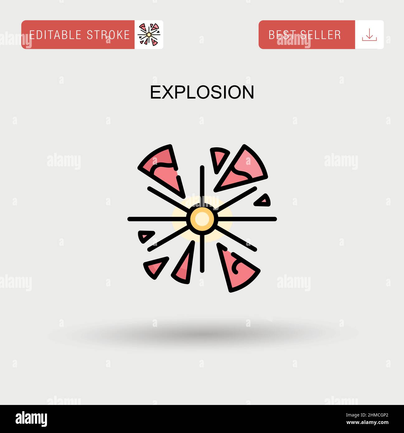 Explosion Simple vector icon Stock Vector Image & Art - Alamy