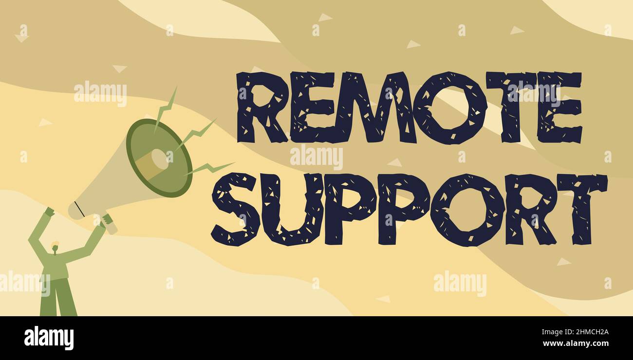 Text showing inspiration Remote Support. Business approach help ... Text showing inspiration Remote Support. Business approach help ...