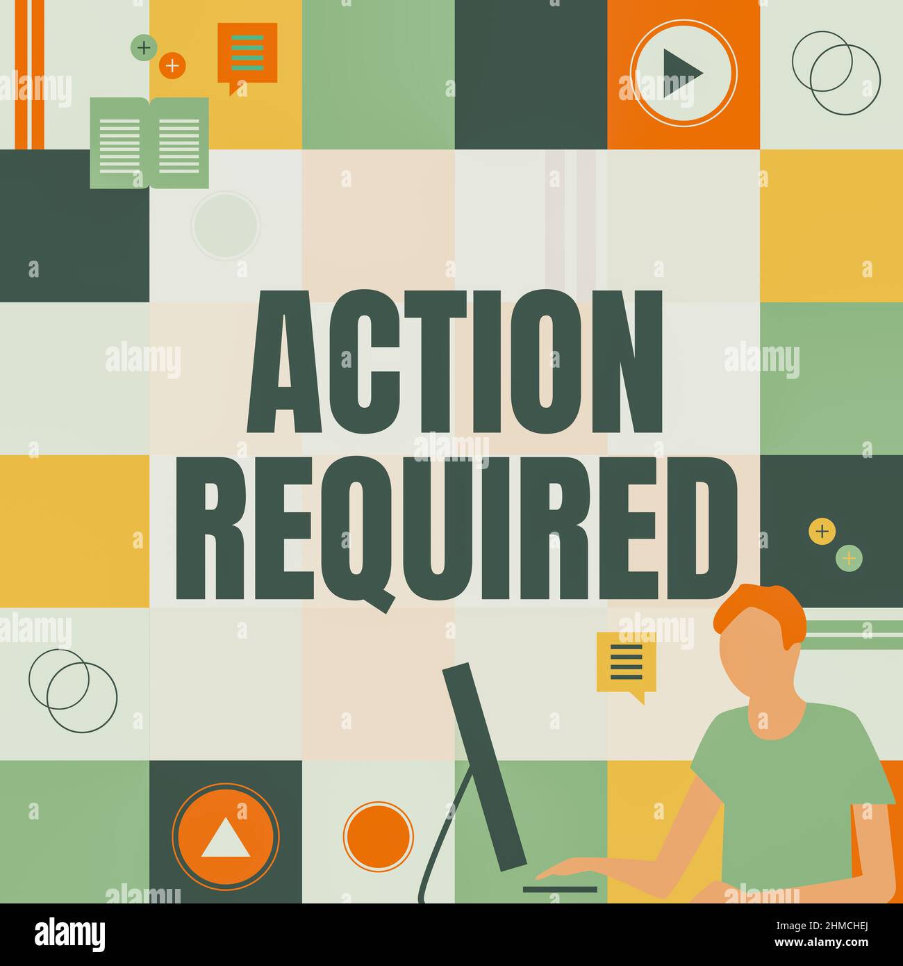 Text caption presenting Action Required. Concept meaning Regard an ... Text caption presenting Action Required. Concept meaning Regard an ...