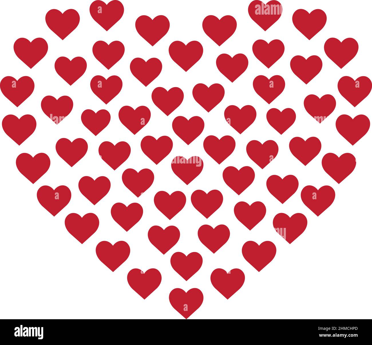 red hearts forming Heart shape background Stock Vector Image & Art - Alamy