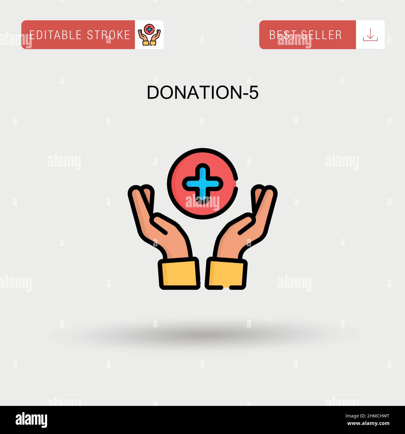 Donation-5 Simple vector icon Stock Vector Image & Art - Alamy
