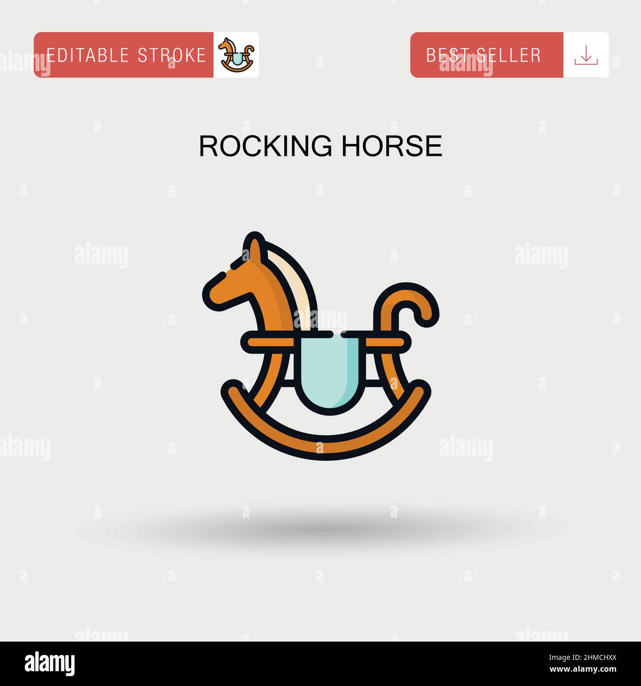Wooden rocking horse cartoon hi-res stock photography and images - Alamy