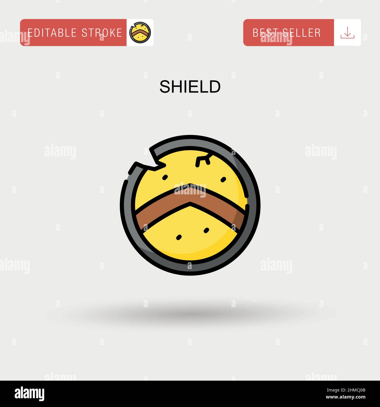 Shield Simple vector icon Stock Vector Image & Art - Alamy