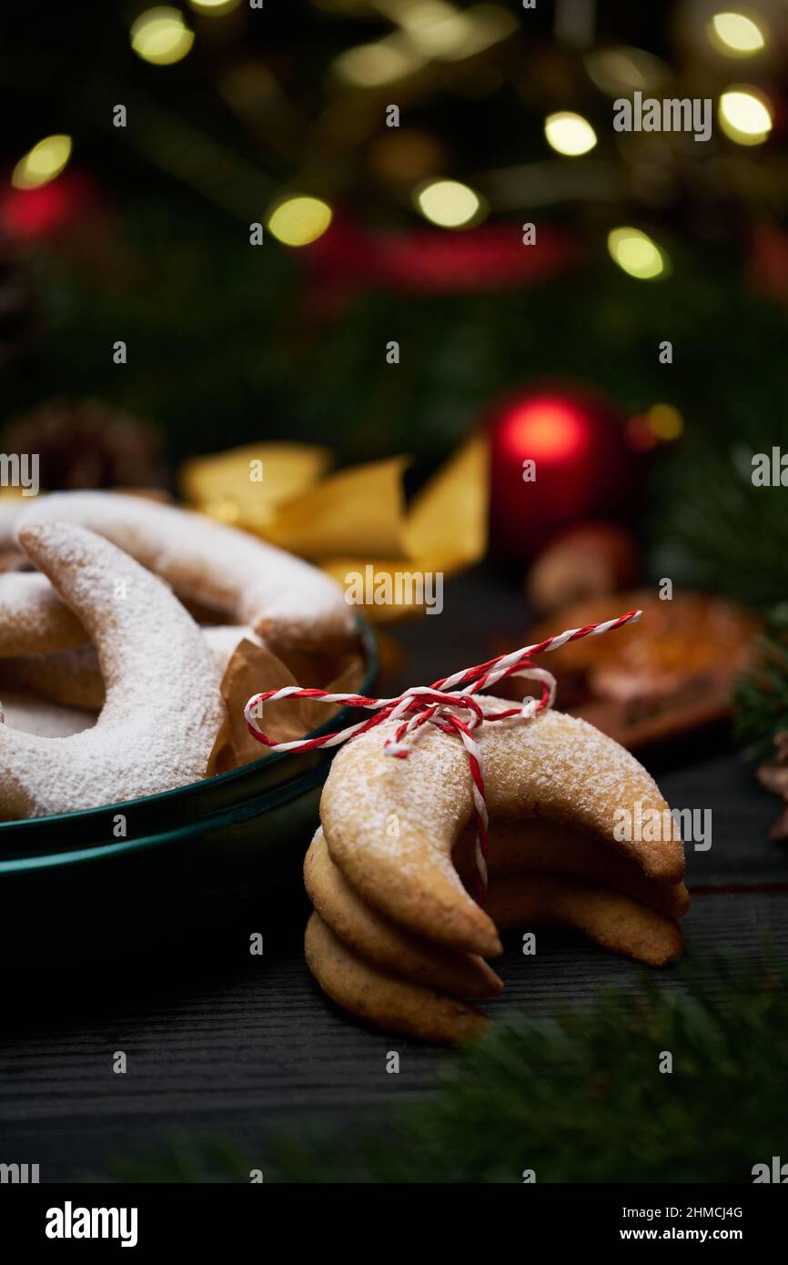 Gift box full of Traditional German or Austrian Vanillekipferl vanilla ...