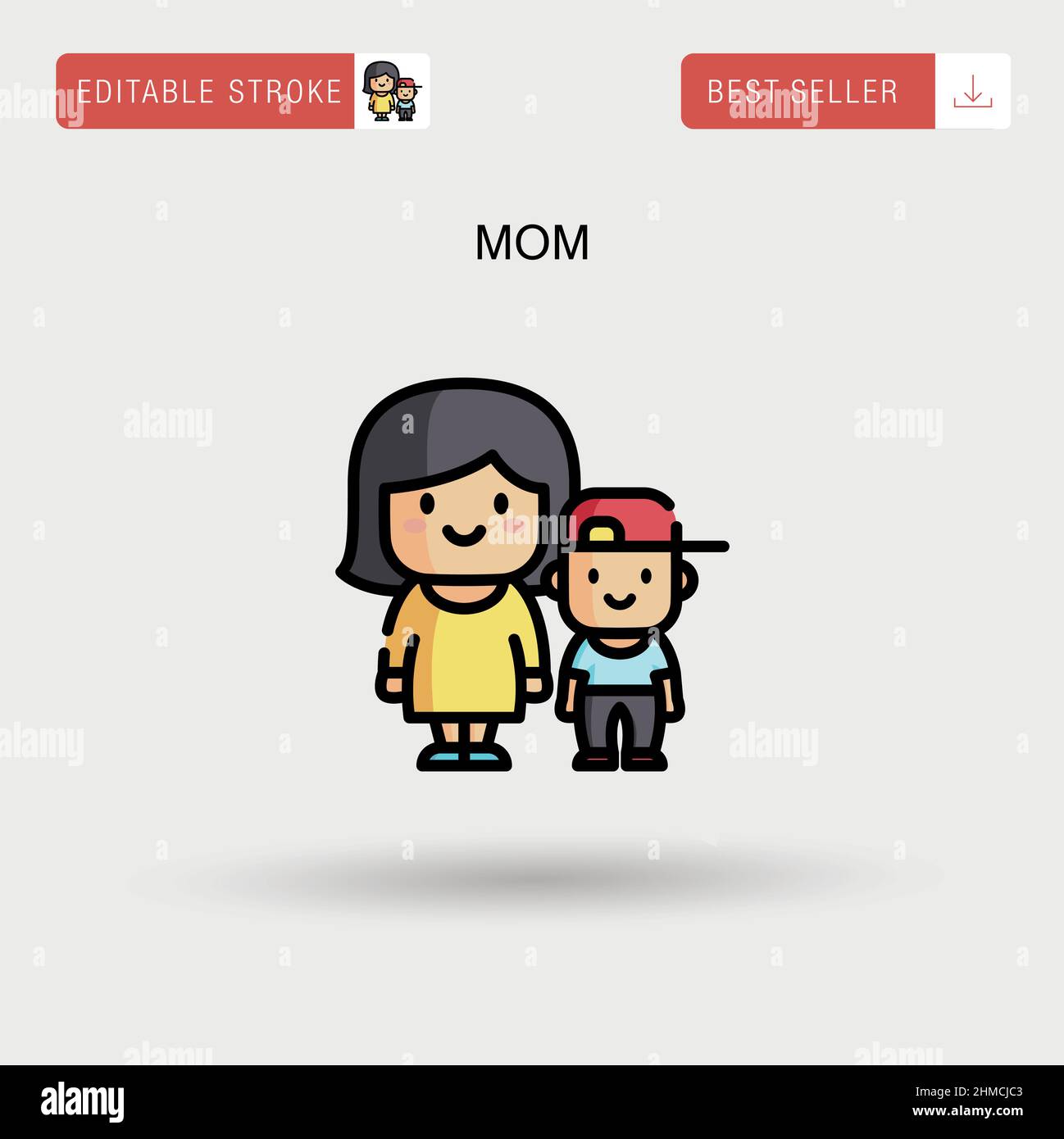 Mom Simple vector icon Stock Vector Image & Art - Alamy