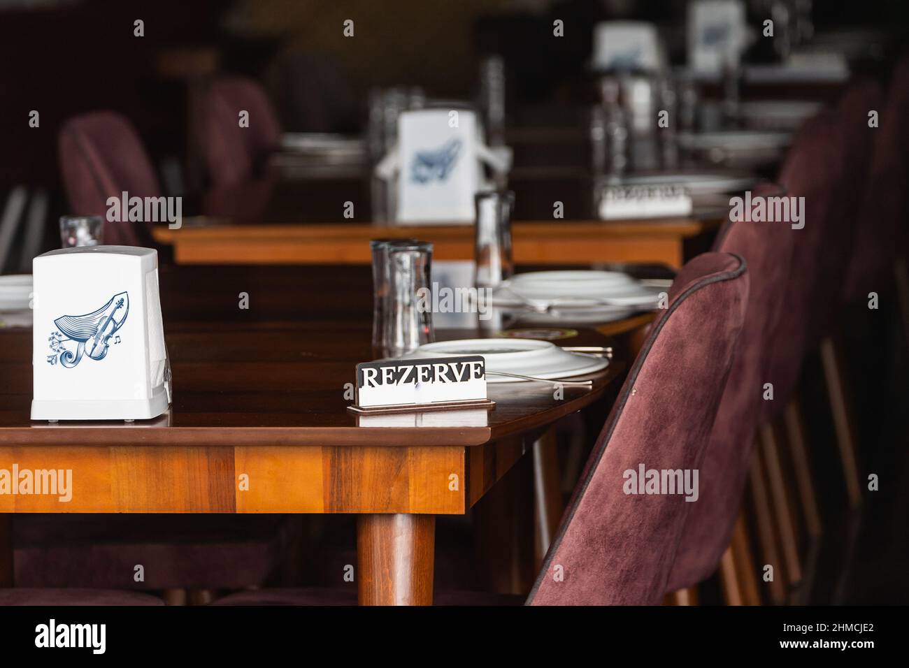 Restaurant reservation stand hi-res stock photography and images - Alamy