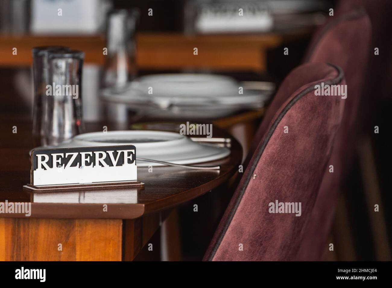 Restaurant reservation stand hi-res stock photography and images - Alamy