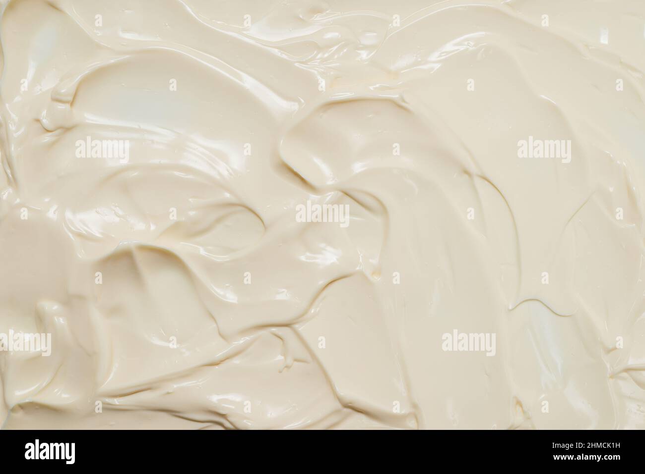 White whipped cream texture. Top view Stock Photo - Alamy
