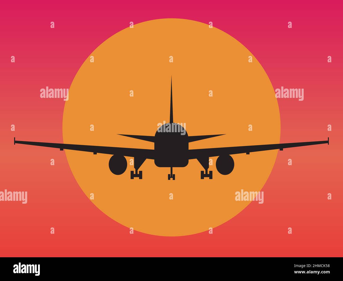 aeroplane with skyline vector Stock Vector Image & Art - Alamy